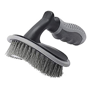 AuInLand Car Wheel Cleaner Brush Kit, 1 Wire Flocking Wheel Cleaning Brush, 1 Rim Wash Brush, 1 Contoured Scrub Tire Shine Brush Used for Washing Wheel of Auto, Vehicle, Engine, Motorcycle