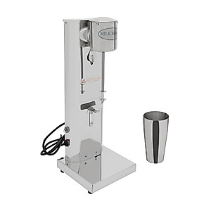 Milkshake Maker, Commercial Single Head Drink Mixer Machine,Cocktail Tea Drink Mixer,Stainless Steel Milk Shakes Machine,Home Smoothie Malt Blender 180W 110V