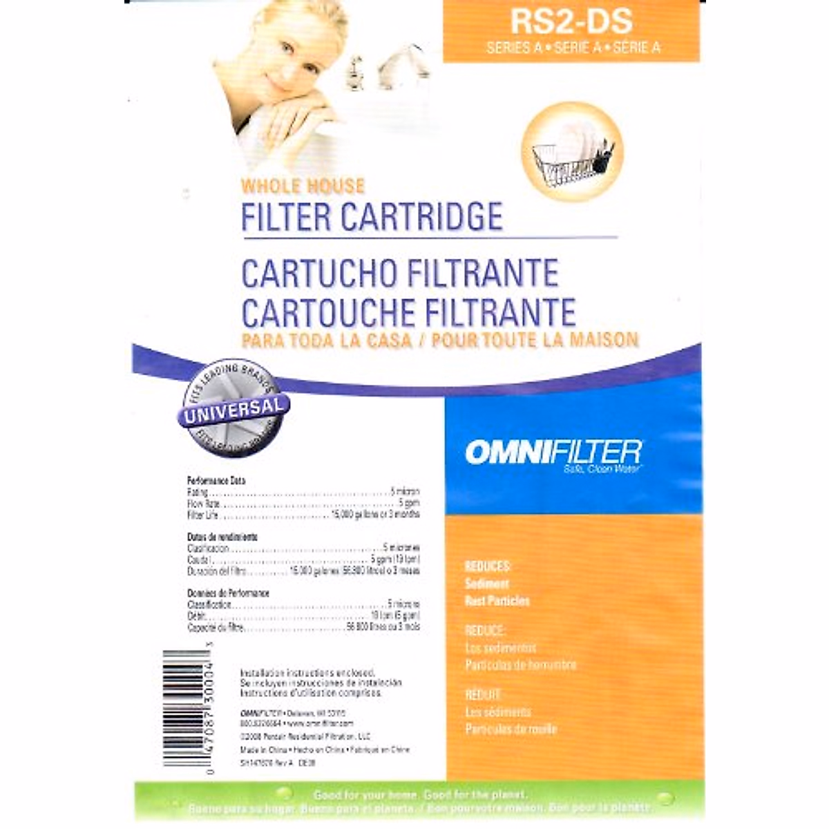 Omnifilter RS2-DS12-05 String Wound Sediment Cartridge 2 Pack