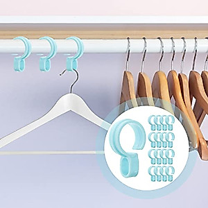 Scicalife 25pcs Windproof Hooks Clothing Hanger Buckle Hooks Clothes Rod Round Hooks