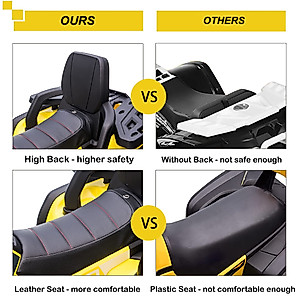 COLOR TREE Kids ATV Ride On ATV 12V Battery Powered Electric Vehicle 4 Wheeler Quad High/Low Speeds with LED Light, Music, Horn, USB/TF/MP3 for Boys & Girls Gift