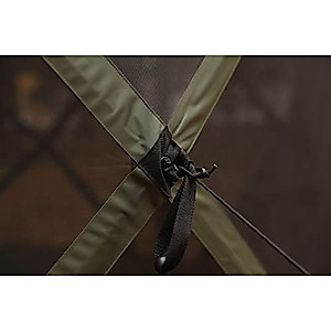 Gazelle GG500GR 4 Person 5 Sided Outdoor Portable Pop Up Water and UV Resistant Gazebo Screened Tent with Carry Bag and Stakes, Alpine Green