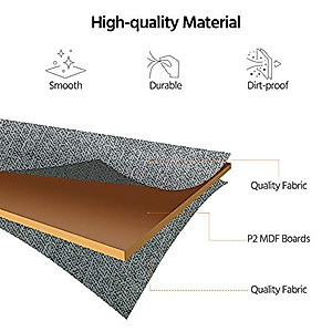 Yaheetech 7 Drawers Tower, Storage Organizer, Fabric Tower Unit for Living Room, Hallway, Entryway, Sturdy Metal Frame Easy Pull Fabric Bins, Dark Gray