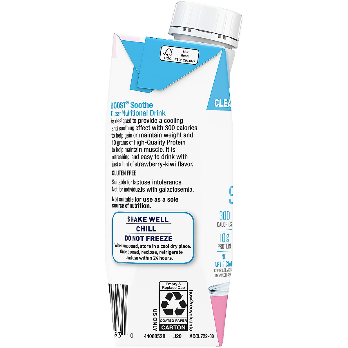 Boost Soothe Clear Nutritional Drink (Strawberry Kiwi, 8 Fl Oz (Pack of 3))