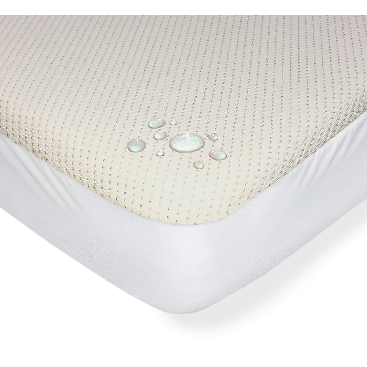 Colgate Mattress Eco Cover - GREENGUARD Gold Certified Organic Cotton Fitted Crib Mattress Cover Made with Certified Organic Cotton, Waterproof Backing, and Strong Elastic Around Perimeter