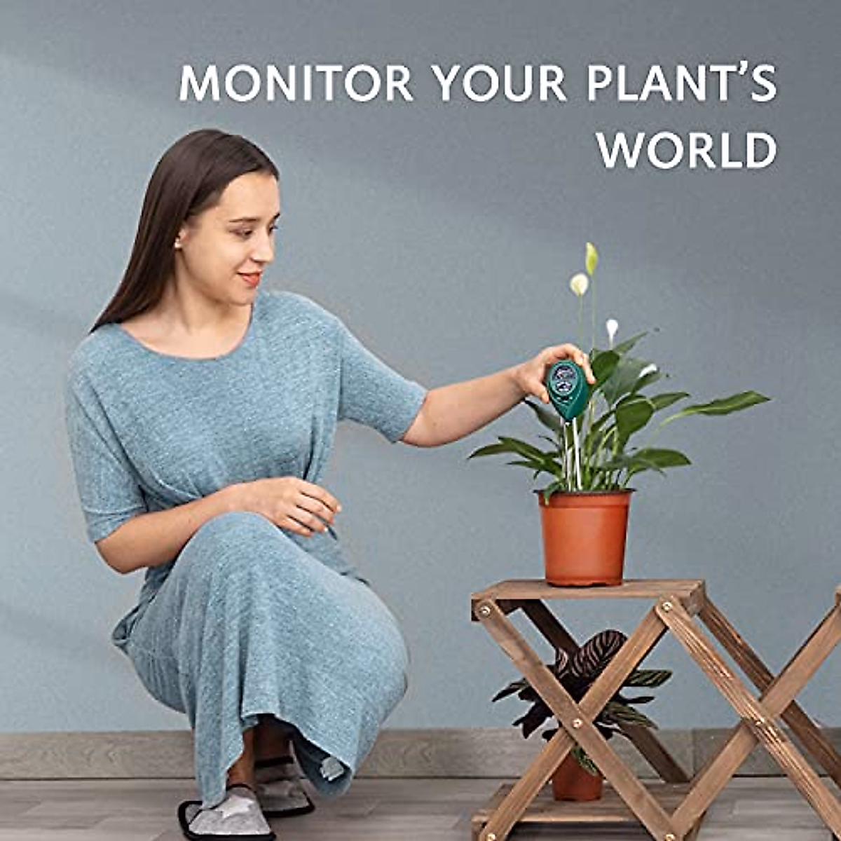 VIVOSUN Soil Tester, 3-in-1 Plant Moisture Meter Light and PH Tester for Home, Garden, Lawn, Farm, Indoor and Outdoor Use, Promote Plants Healthy Growth