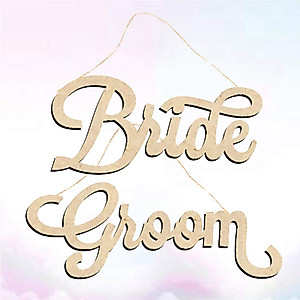 TOYANDONA Bride to be Sign 2pcs Wood Sign Letter Wall Hanging Decoration Wedding Photo Booth Prop