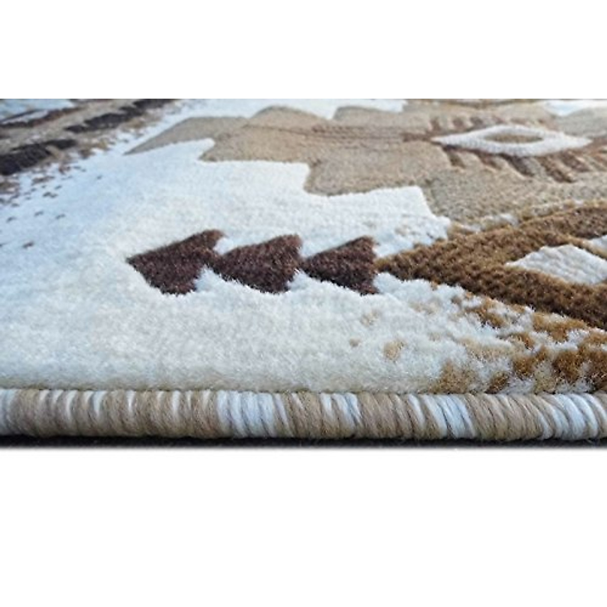 Concord Global Trading South West Native American Area Rug Design C318 Ivory (24 Inch X 40 Inch)