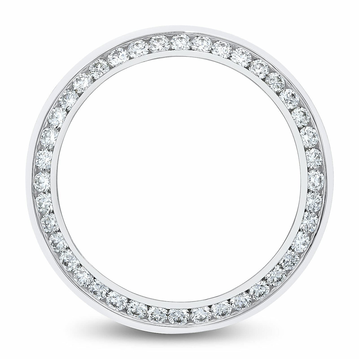 Ewatchparts 3ct Channel Diamond Bezel Watch Part Compatible With Rolex Submariner, GMT Master 2, Daytona