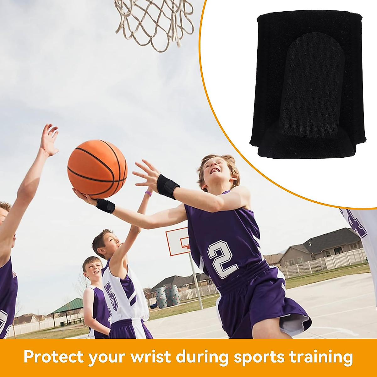 Wrist Brace, Adjustable Wrist Support Brace for Men & Women, Wrist Protective Wrap Support for Fitness, Sports, Tendonitis Pain Relief, Sprain, Arthritis, Injury Recovery(Black)