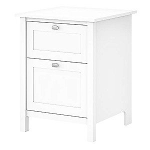 Bush Furniture Broadview File Cabinet, 23W, Pure White