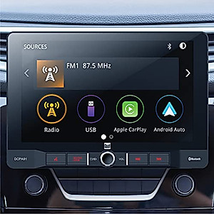 Dual Electronics DCPA91 9-inch Certified Apple Carplay Android Auto | Single DIN Touchscreen Car Stereo Radio | Bluetooth Hands Free Calling & Music Streaming | Backup Camera Input