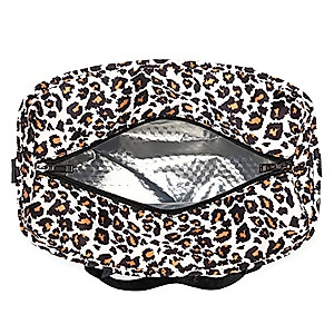 SAIDKOCC Insulated Lunch Bag 26 Cans Adult Women Extra Large Leak Proof Tote Cooler Bag and Shoulder Strap Pad for Office/Work/Picnic (Leopard)