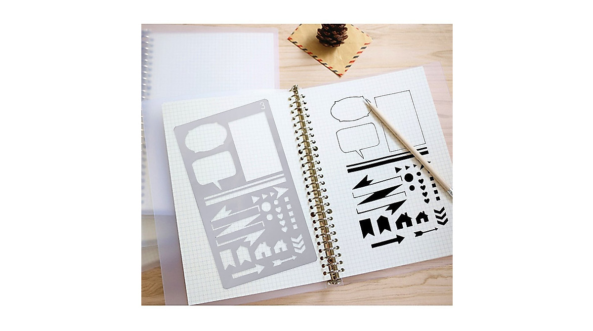 30 PCS Journal Stencils for Creative Planners & Scrapbooks