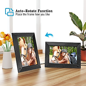 Digital Picture Frame Blviit 10.1 inch HD Touch Screen electronic Digital WiFi Photo Frames 2.4GHz Photos Frame with 16GB Storage to Share Photo via APP TF Card Email Gift Cloud for Friends and Family