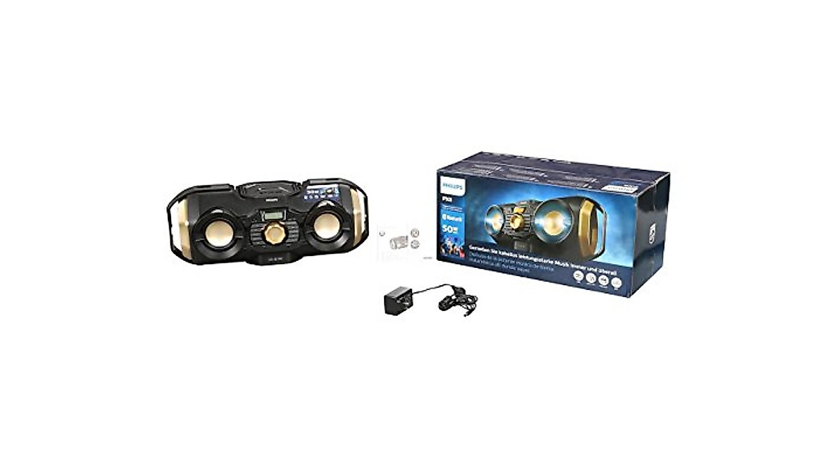 Phillips Bluetooth Boombox: Powerfull 50W Wireless & CD Speakers