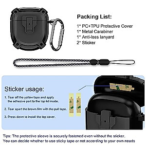 for Bose QuietComfort Earbuds II Case (2022) / NEW QuietComfort Ultra Earbuds Case (2023),Shockproof Protective Safety Lock Case for QuietComfort Earbuds 2/QuietComfort Ultra Earbuds Accessories-Black