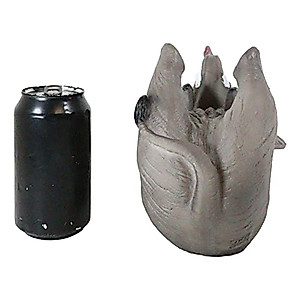 Ebros Kitchen Decor Playful Safari Elephant Wine Bottle Holder Figurine Animal Savanna Oil Wine Valet Storage with Pachyderm Elephant Theme