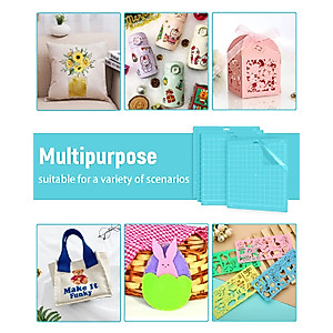 Colemoly 12x12 Cutting Mat 4 Pack Light for Cricut Maker 3/Maker/Explore 3/Air 2/Air/One 1 Pack Cut Cards Scraper Blue Grip Sticky Cricket Replacement Accessories Pad for Supplies,Crafts,Quilting