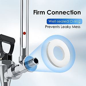Waterdrop Sight Glass Spigot, Compatible with The Berkey® Gravity-Fed Water Filtration System, Clear View Water Level with Red Floating Ball, Durable Metal Material