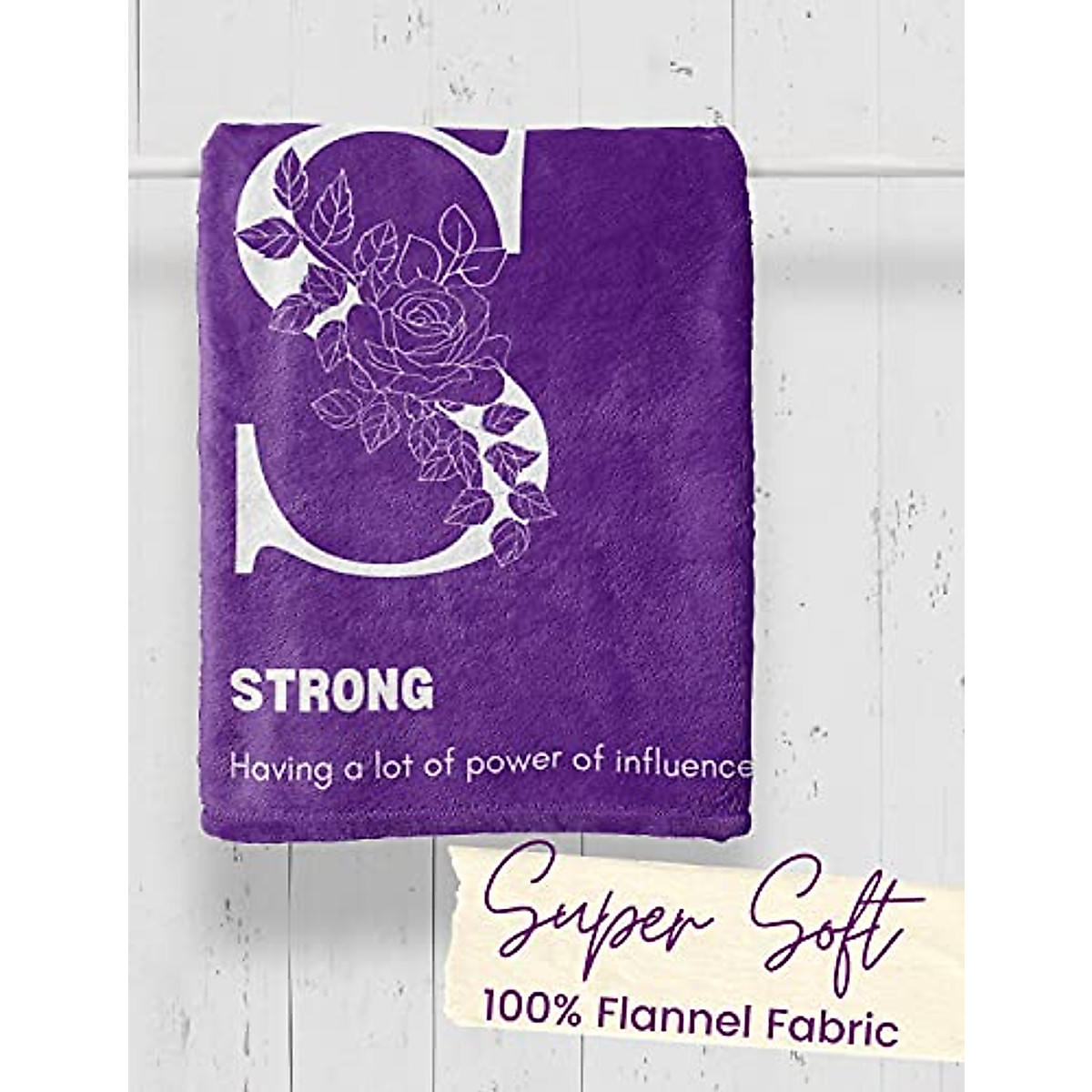 Boss Gifts from Employees, Boss Lady gifts, Bed Flannel Fleece Plush Throw Blankets (50"x 65") Office Gift idea for women in Boss Day, Birthday, Christmas, Appreciation, Retirement, Definition-Purple