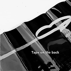 2pcs 3.2ft x 8.2ft Shiny Black Metallic Tinsel Foil Fringe Curtain Photo Booth Backdrop Props for Birthday Wedding Bridal Shower Baby Shower Celebration Bachelorette Party Decorations (Black)