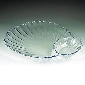11 x 11 Shell Chip Clear Plastic Dish