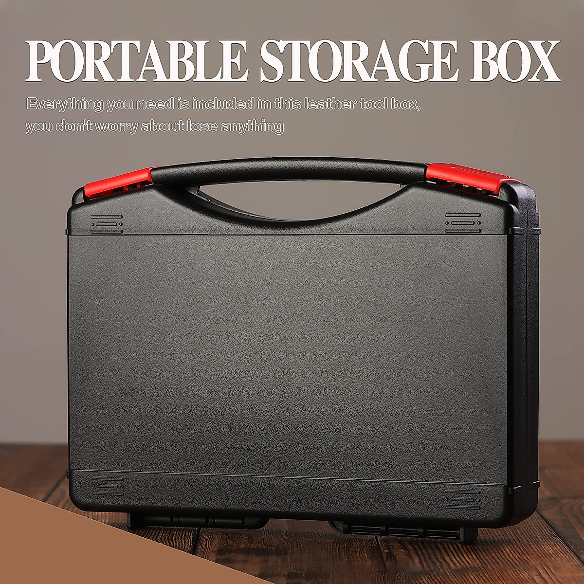 273 Pieces Leather Working Tools and Supplies with Leather Tool Box Cutting Mat Hammer Stamping Tools Needles Snaps and Rivets Kit Perfect for Stitching Punching Cutting Sewing Leather Craft Making