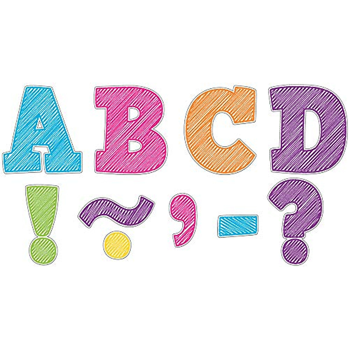 Teacher Created Resources Scribble Bold Block 3" Magnetic Letters, 77292