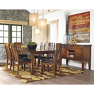 Signature Design by Ashley Ralene Rake Back Dining Room Chair 2 Count, Medium Brown