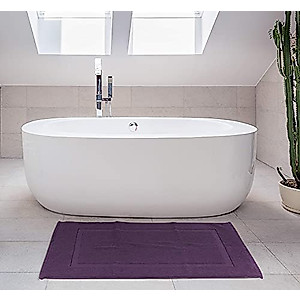 Utopia Towels Bundle Pack of 600 GSM Bath Sheet Set (2-Pack) and Banded Bath Mats (2-Pack) – 100% Ring-Spun Cotton – Highly Absorbent – Soft & Luxurious – Plum