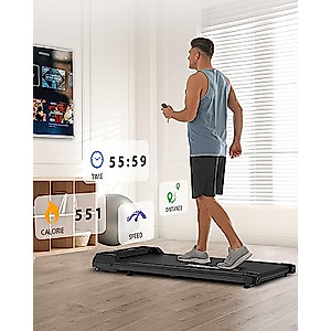 Walking Pad Treadmill Under Desk for Home/Office, Portable Walking Treadmill 2.25HP, Walking Jogging Machine Remote Control with 265 lbs Weight Capacity