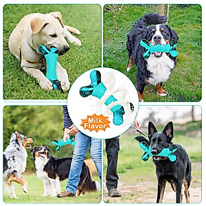 FRLEDM Dog Toys for Aggressive Chewers Indestructible Dog Toys Durable Dog Chew Toys for Large/Medium Breed, Real Bacon Flavored Best Dog Toys to Keep Them Busy