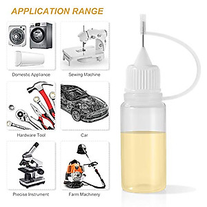 EXCEART 10 Pcs Needle Tip Glue Bottles 10ml Precision Refillable Squeeze Tip Applicator Empty Needle Plastic Bottle for DIY Craft