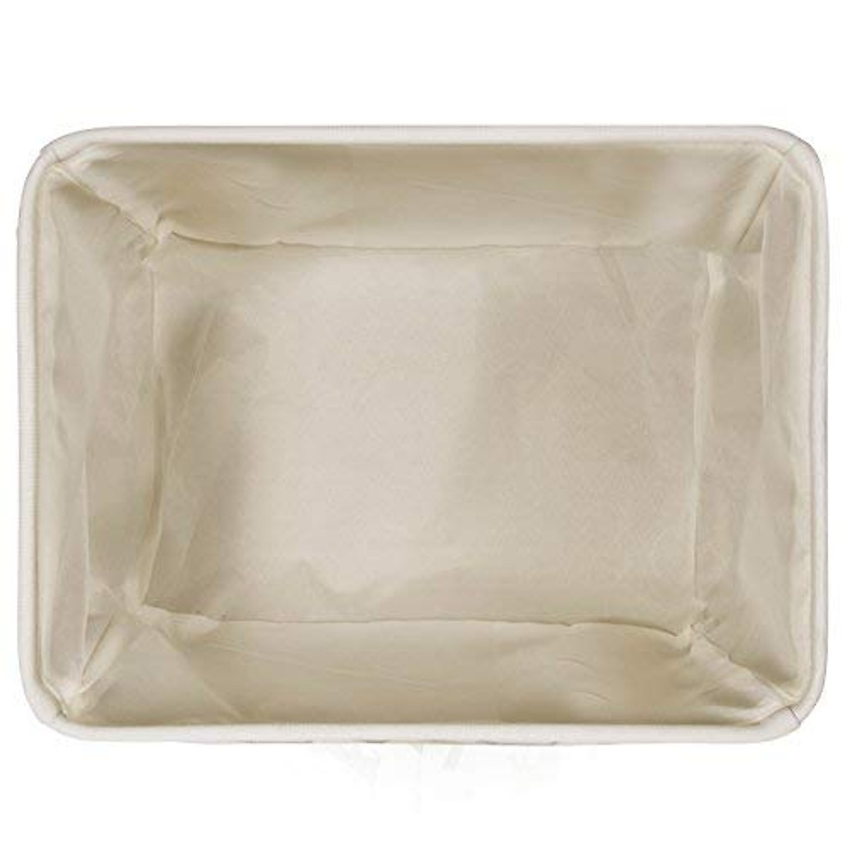 White Cat Canvas Storage Basket Box for Household Items or Toys - with Gray Cat Pattern. 16.5in x 12.5in x 7.5in