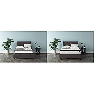 Signature Design by Ashley - 10 Inch Chime Express Hybrid Innerspring- Firm Mattress- Bed in a Box - Full - White & 12 Inch Chime Express Hybrid Innerspring- Firm Mattress- Bed in a Box- Queen- White