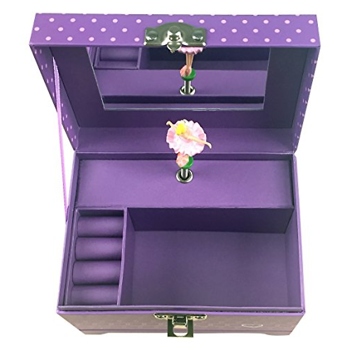 My Tiny Treasures Box Company Ballerina Music Box (Heart Ballerina Music Box - Purple)