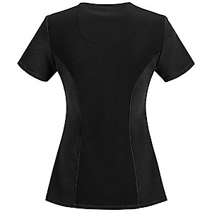 Cherokee Infinity Women Scrubs Top Mock Wrap 2625A, L, Black