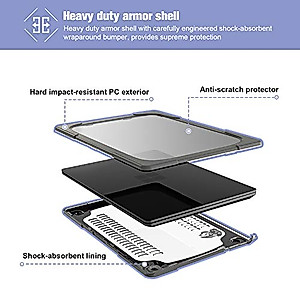 ProCase Protective Case for 13.5" Microsoft Surface Laptop 5/4/3/2 with Alcantara Palm Rest, Heavy Duty Slim Hard Shell Cover with Foldable Kickstands -Grey