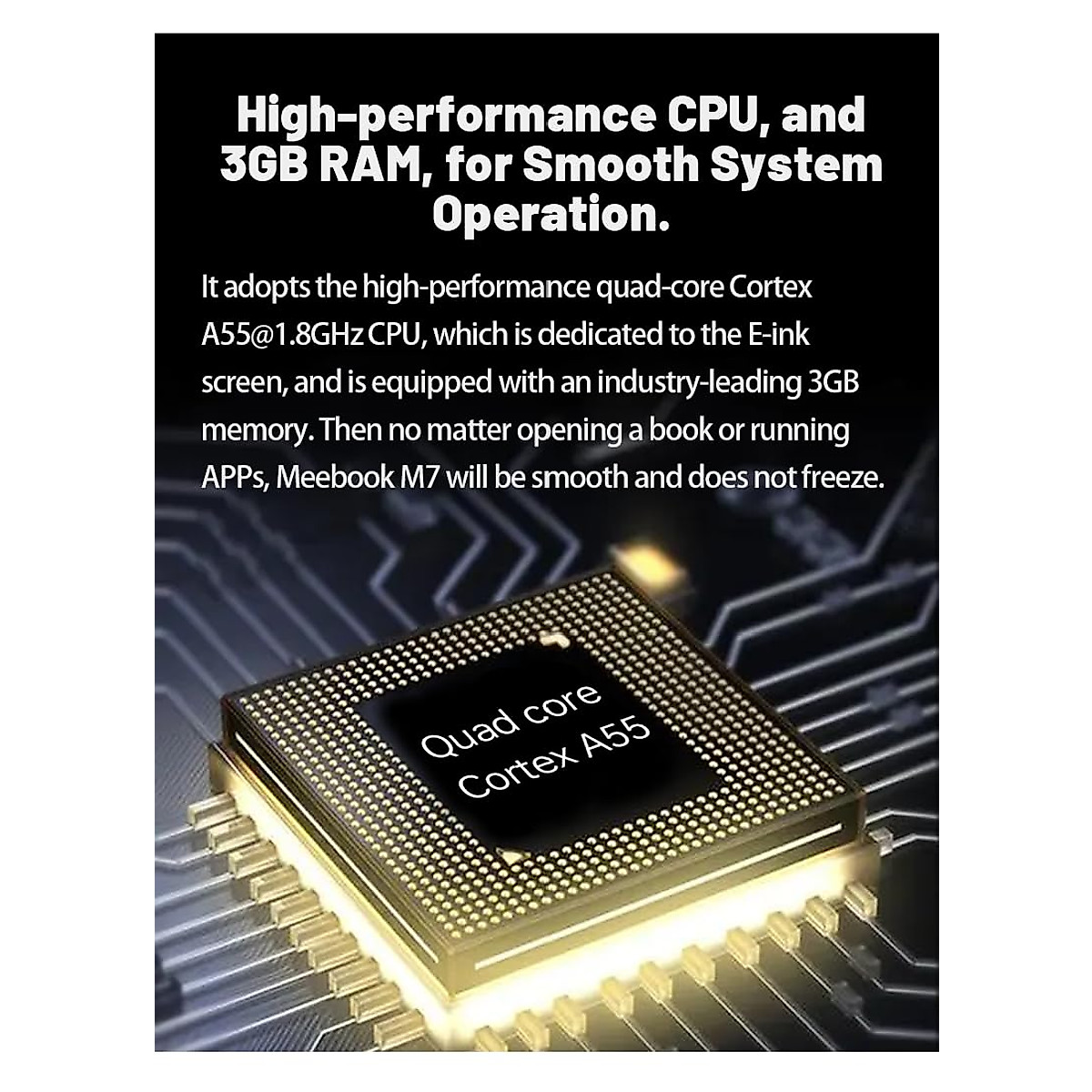 MEEBOOK M7 e-Book Reader, 2023 New 6.8" 300PPI HD E-Ink Screen Ereader, Cold/Warm Light, Android 11, Support Google Play Store,Speaker/OTG/Type C,3GB+32GB