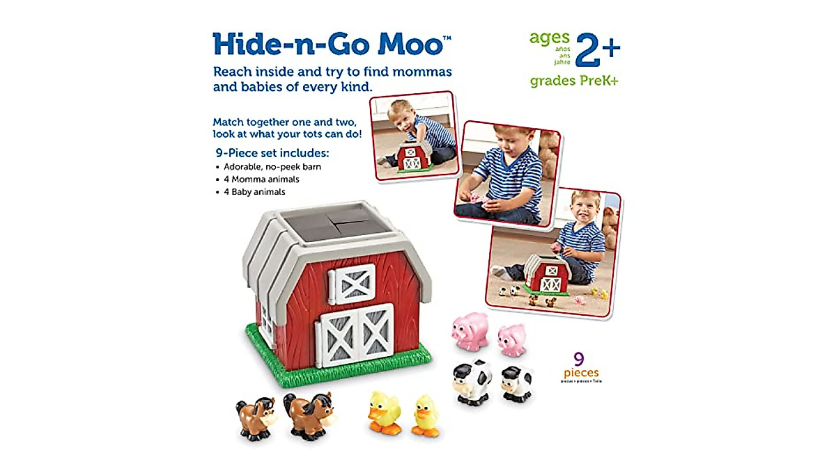 Learning Resources Hide-N-Go Moo Farm Animal Toy for Toddlers