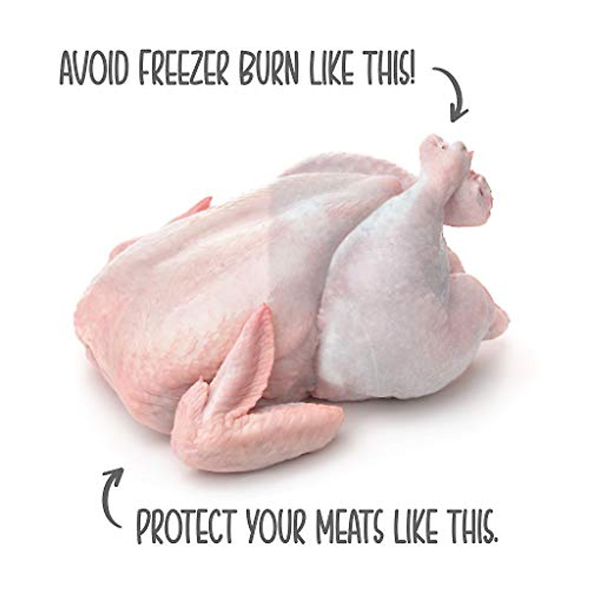 Poultry Shrink Bags 10"x18" Zip Ties and Labels, 3 MIL, BPA Free, MADE IN USA (100)