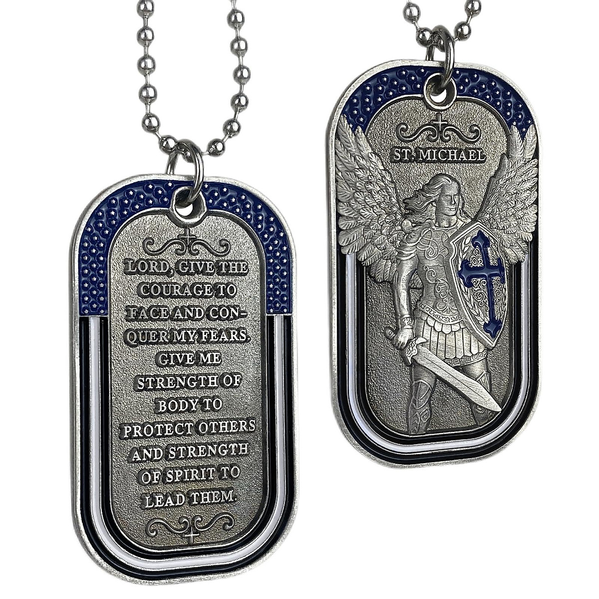 Saint Michael Police Officers Challenge Coin God Bless The Police Appreciation Gifts for Law Enforcement Thin Blue Line Police Coin