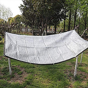 GZHENH- Shade Cloth Shading net，Fence Privacy Screen Aluminum Foil Mesh Fleshy Balcony Outdoor Sun Room Metal Hole Anti-UV Breathable Durable,Customizable (Color : Silver, Size : 3x6m)