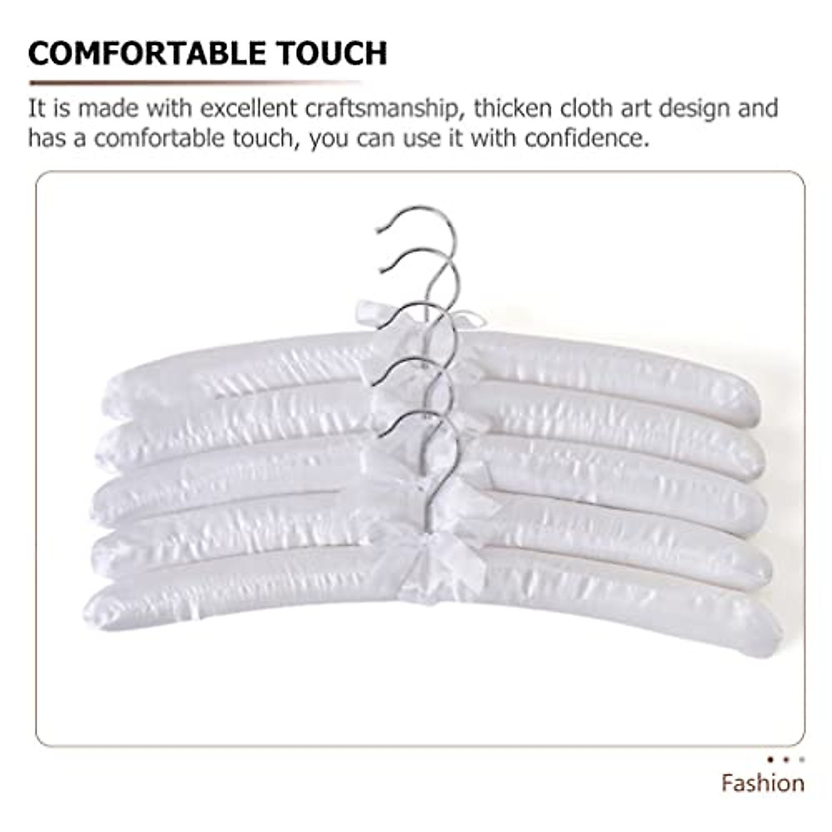 5Pcs Satin Padded Hangers Anti Slip Clothes Hangers Sweater Hangers Dress Shirt Hanger for Wedding Dresses Hangers Party Favors