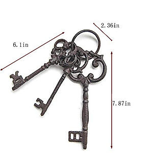 Jailer Key, Pirate Treasure Chest Keys Set (Brown 3)