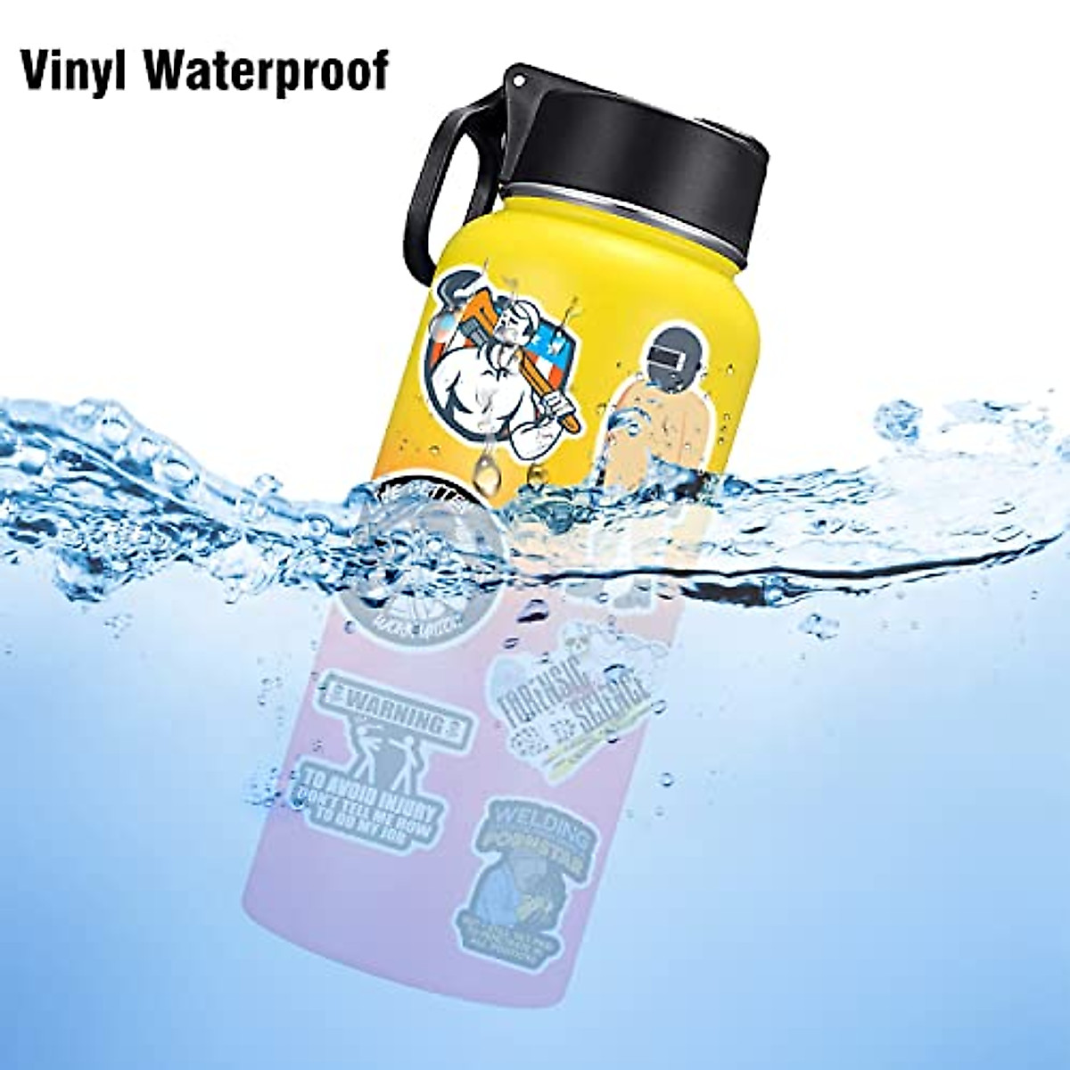 Toolbox Hard hat Stickers, 100 Pcs, Construction Workers Funny Stickers for Tool Box Helmet Hood Hard Hat Water Bottle