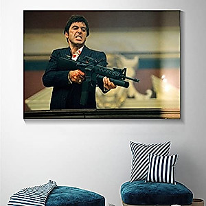 SUPERYUFENG Godfather Scarface Canvas Art Poster and Wall Art Picture Print Modern Family Bedroom Decor Posters 16x24inch(40x60cm)
