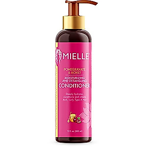 Mielle Organics Pomegranate & Honey Detangling Conditioner, Hydrating & Moisturizer For Dry, Damaged, & Frizzy Hair, Treatment For Thick Curly Wavy Hair Type 4 Hair, 12-Fluid Ounces