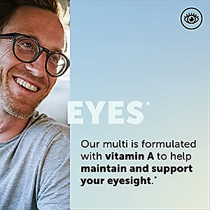 SmartyPants Multivitamin for Men: Omega-3 DHA, Zinc for Immunity, Vitamins D3, C, B6, Folate, Vitamin A, B12, One Per Day, 30 Capsules, 30 Day Supply